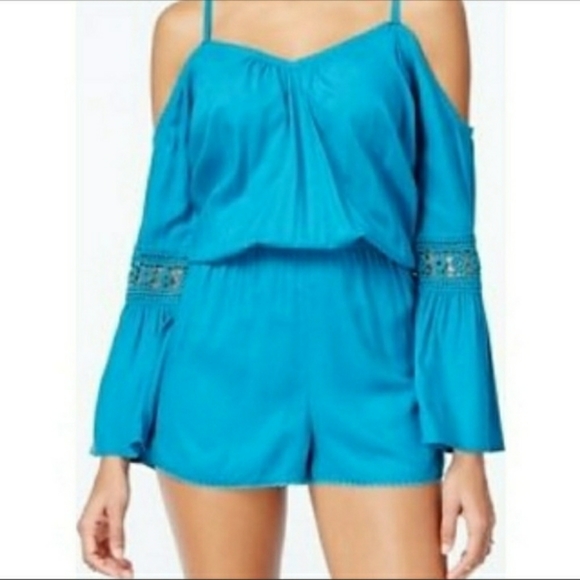 Roxy | Pants & Jumpsuits | Roxy Womens Island Joy Romper Mosaic Blue ...
